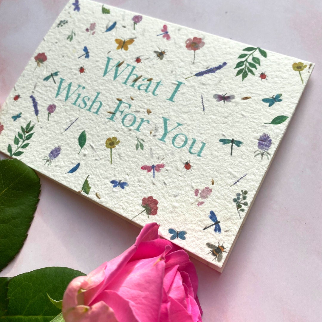 Plantable Wildflower Seeded Card Eco-friendly Seed Gift New Baby New ...