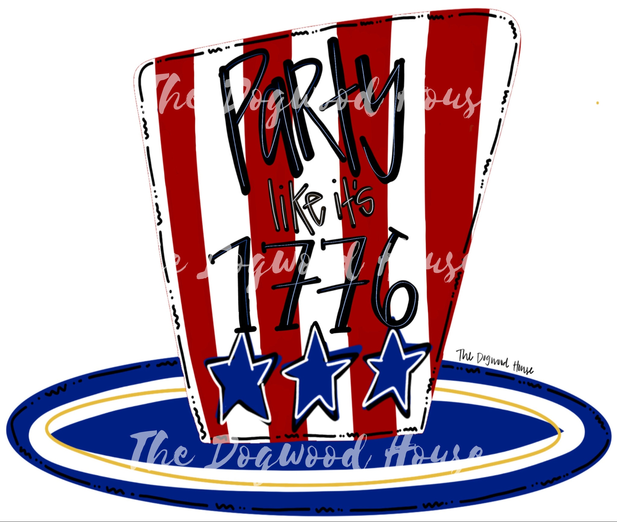 TEMPLATE: Uncle Sam "party Like Its 1776" Doorhanger Printable Template ...