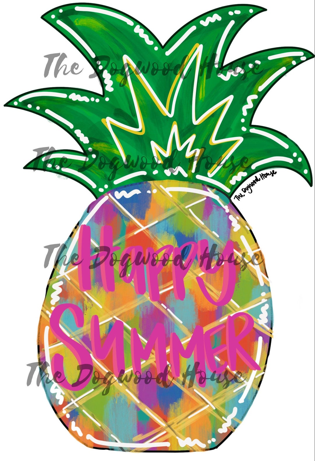 TEMPLATE: Pineapple Doorhanger Printable Template - Etsy