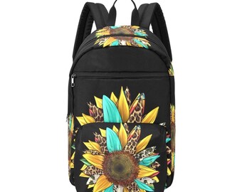 Sunflower, Lemon Backpack Book Bag kids Book Bag Teen Book Bag Lemon ...