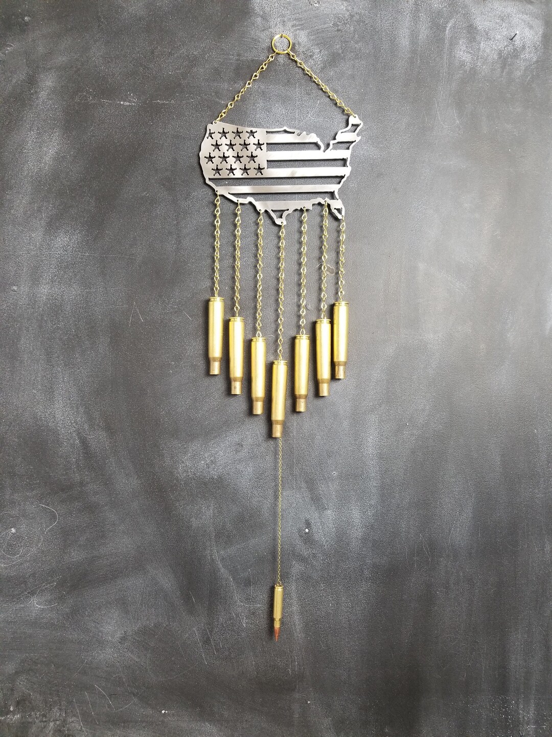 Bullet Windchime United States Flag Map - Etsy