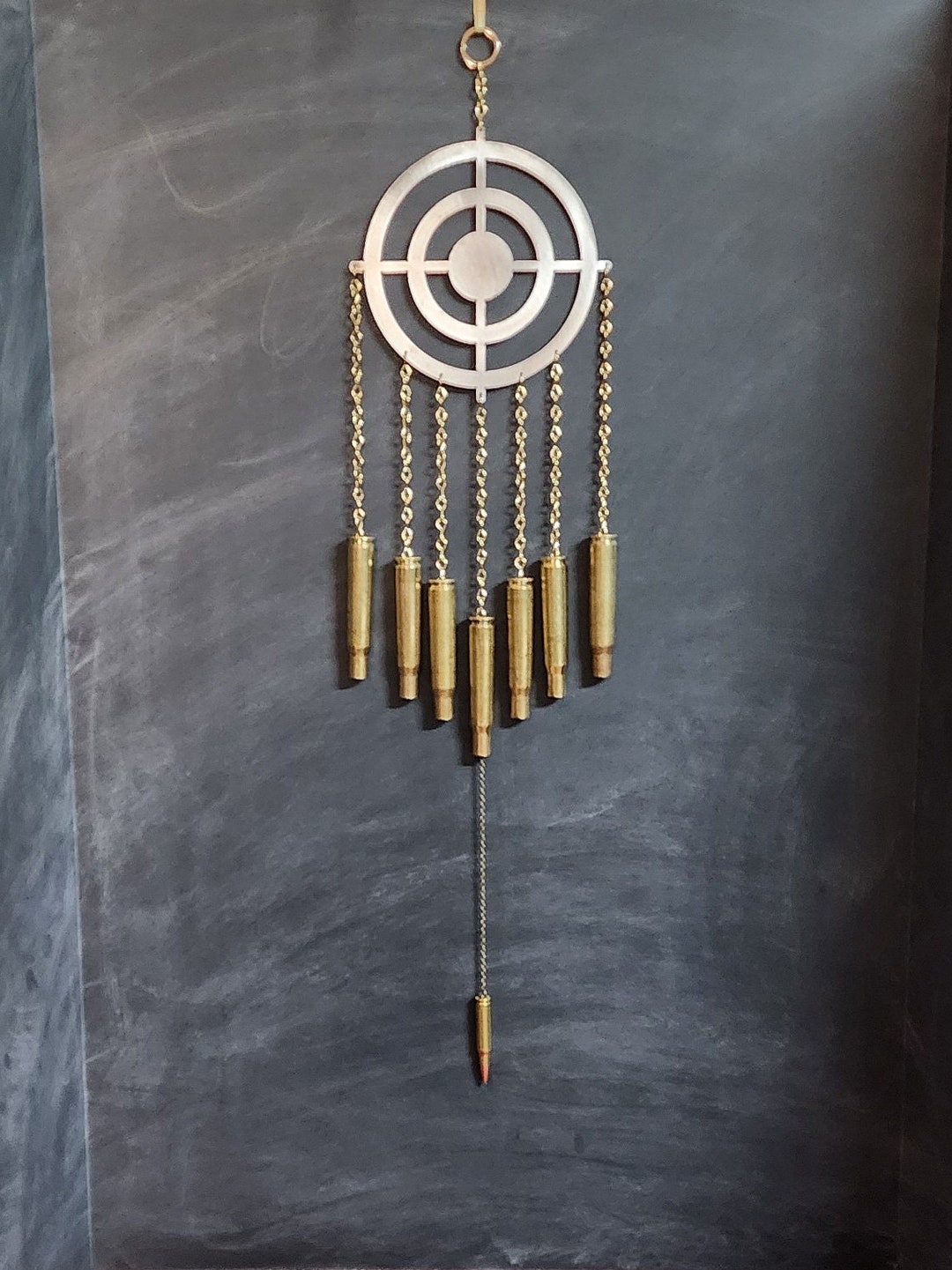 50. Cal Bullet Windchime Target - Etsy