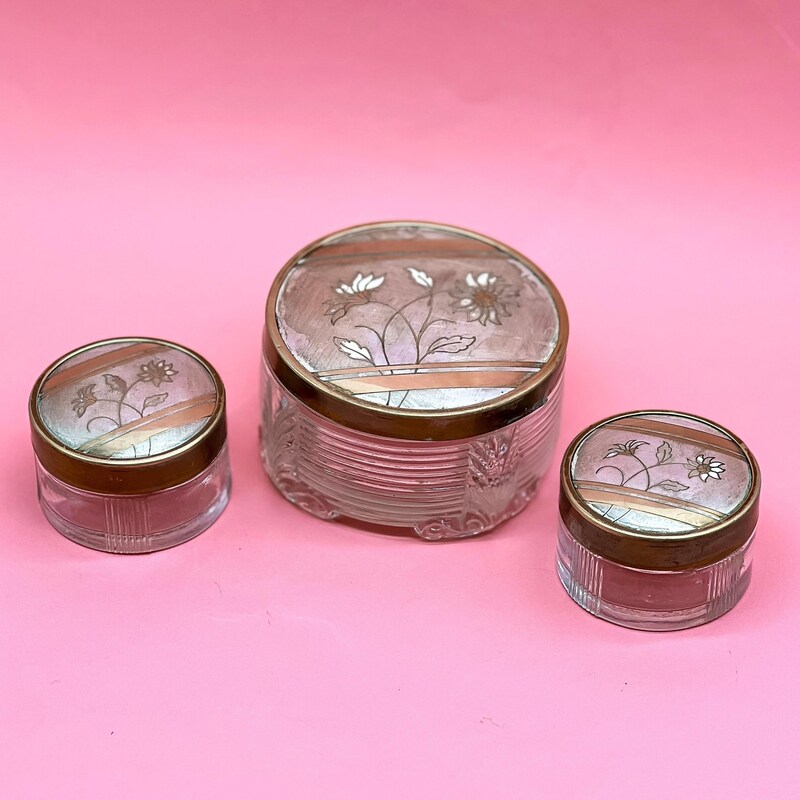 Glass Dresser Set - Etsy