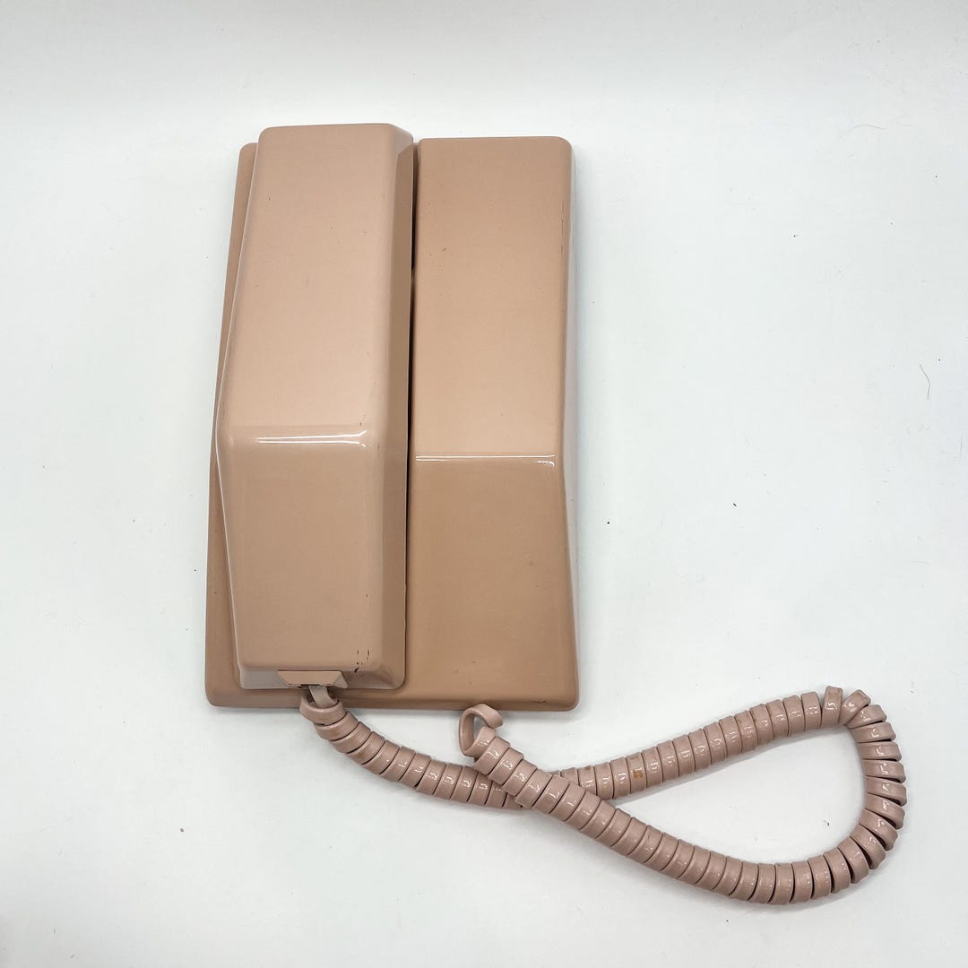 Vintage Beige Landline Telephone - 1960s Retro Decor - Etsy