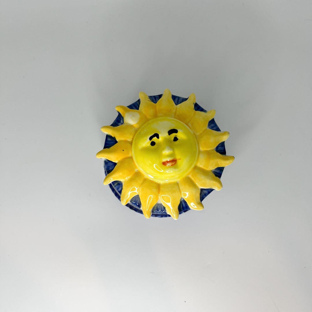 Celestial Sun Trinket Box | Cermaic Sun Box | | Sun Star Trinket Box ...