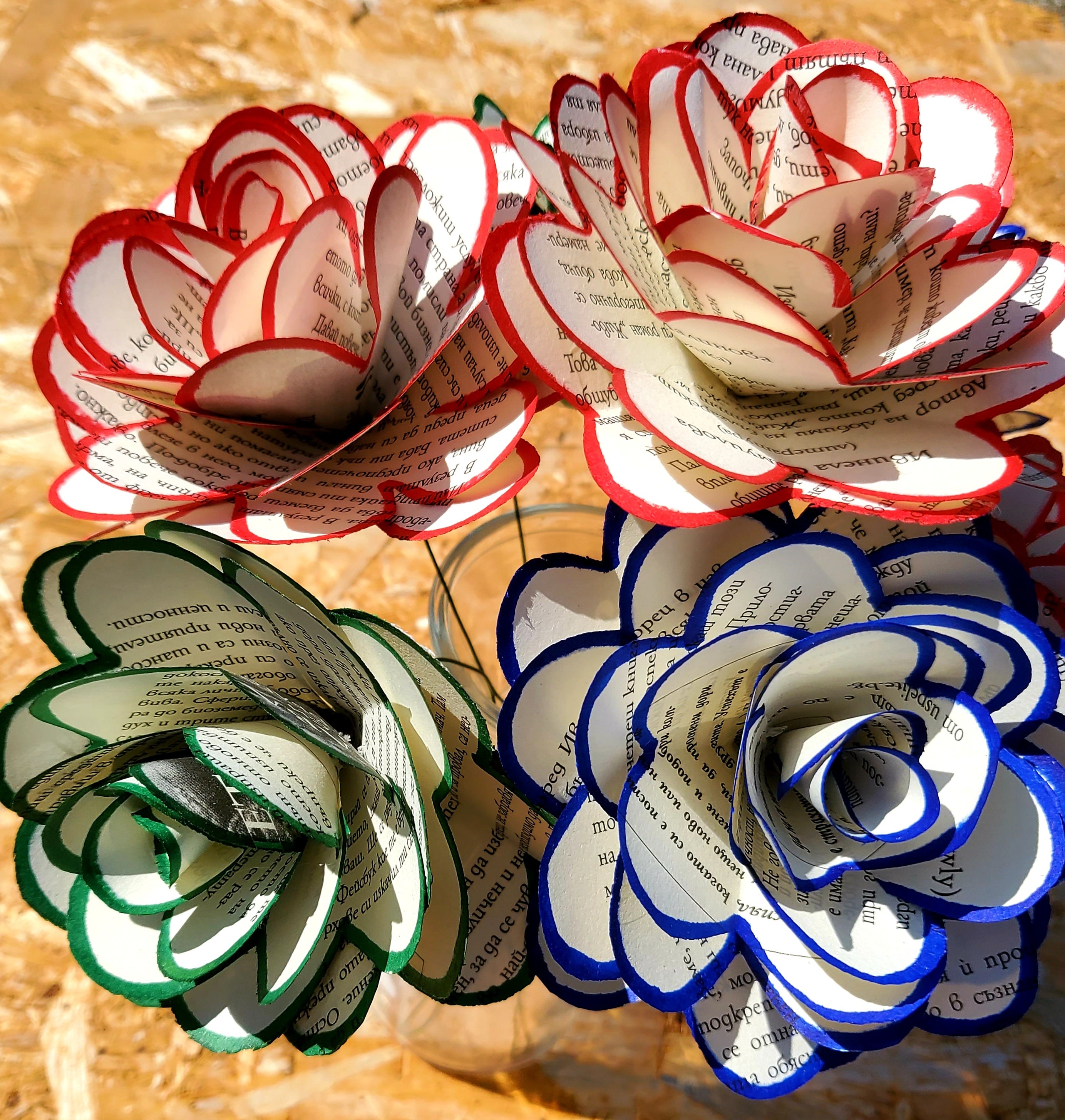 Book Paper Flowers, Vintage Wedding Decor, Book Lovers Flower, Book ...