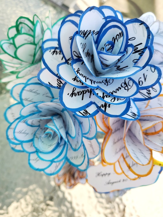 Book Paper Flowers Book Page Flowers Alternative Bouquet - Etsy