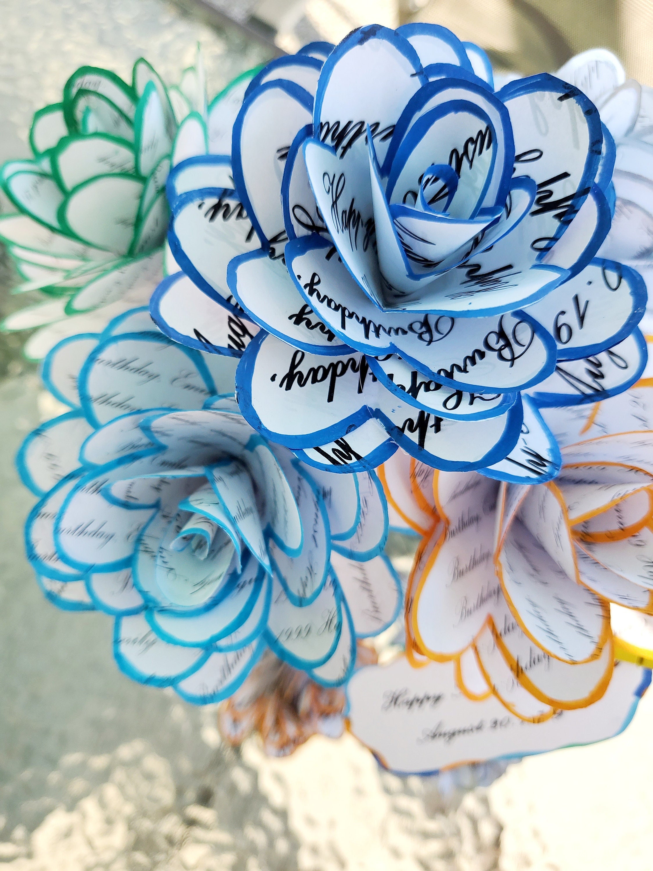 Book Paper Flowers, Book Page Flowers, Alternative Bouquet, Book Lovers ...