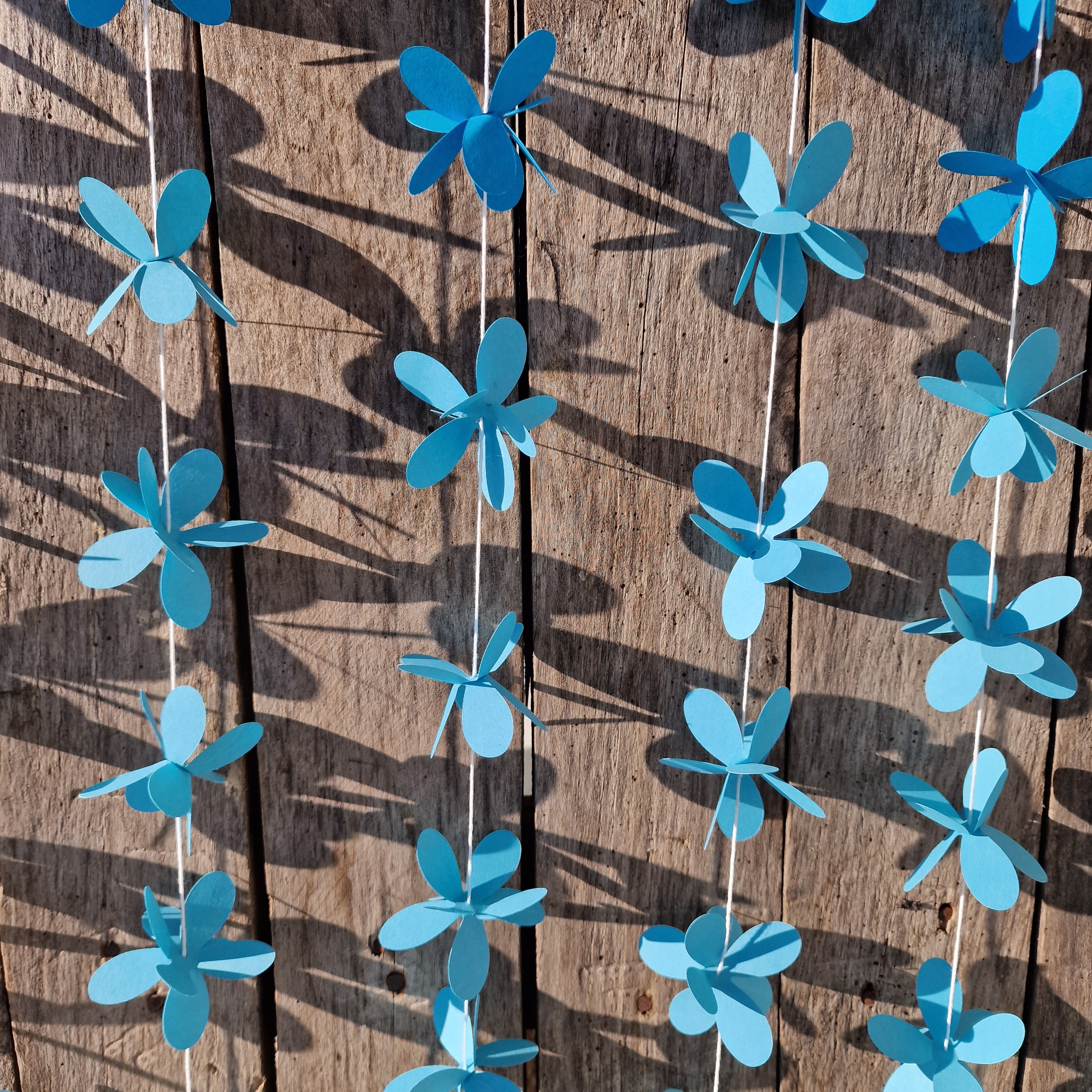Blue 3d Garland, Spring Garland, Birthday Garland, Baby Shower Garland ...