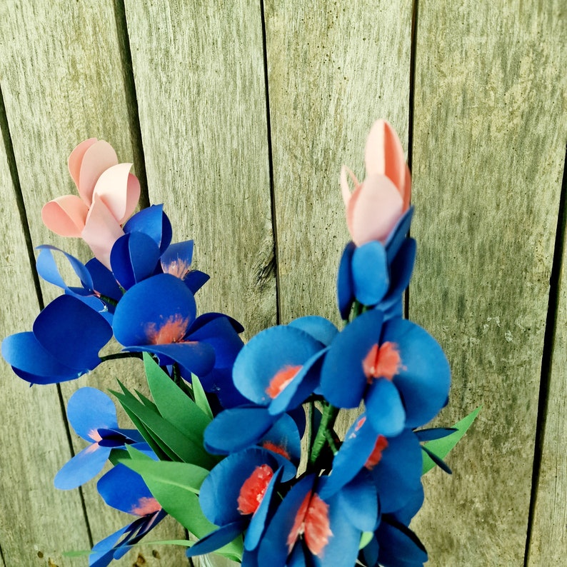 Flowers Bluebonnet, Paper Flower, Texas Bluebonnet, Table Centerpiece ...