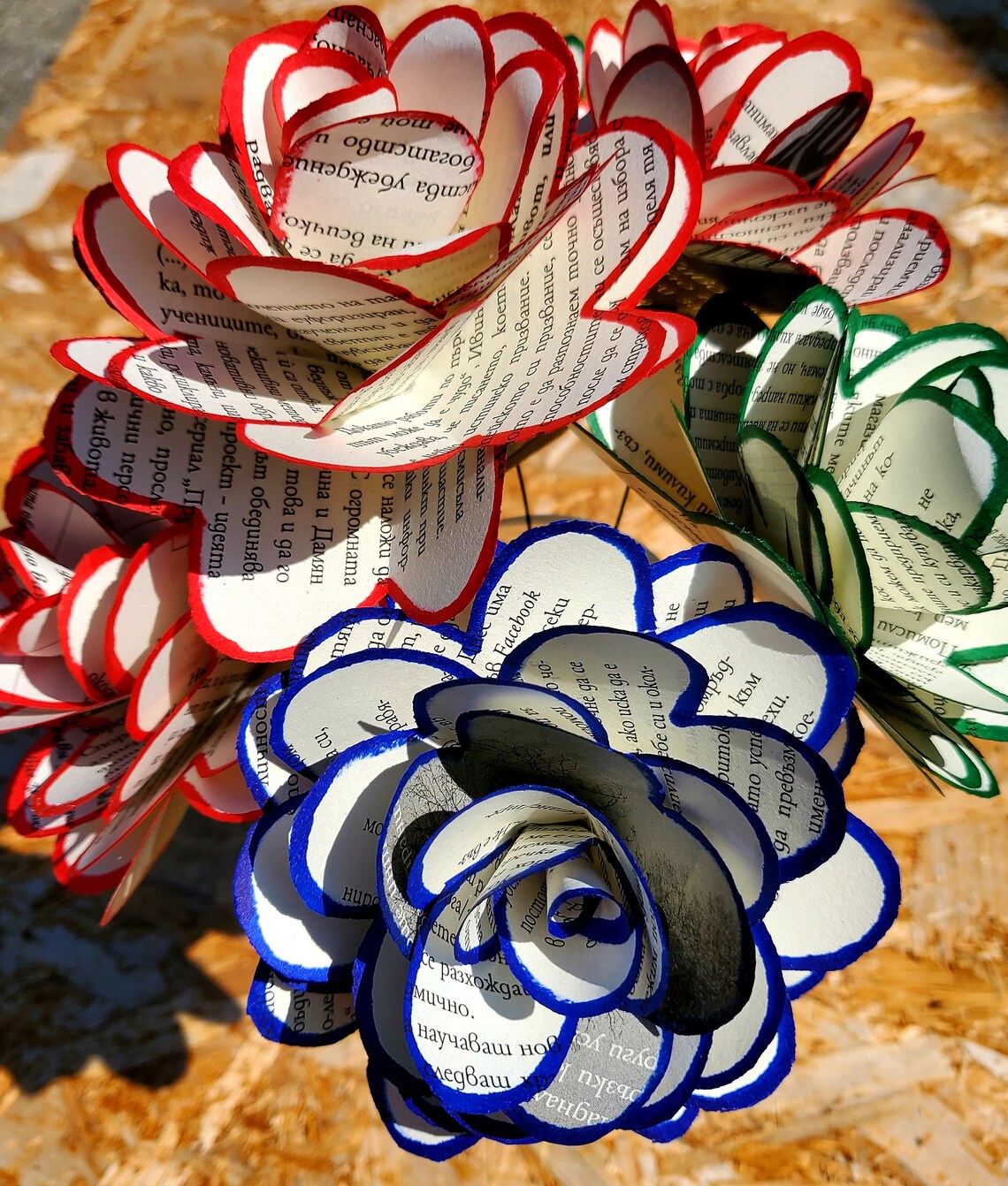 Book Paper Flowers, Vintage Wedding Decor, Book Lovers Flower, Book ...