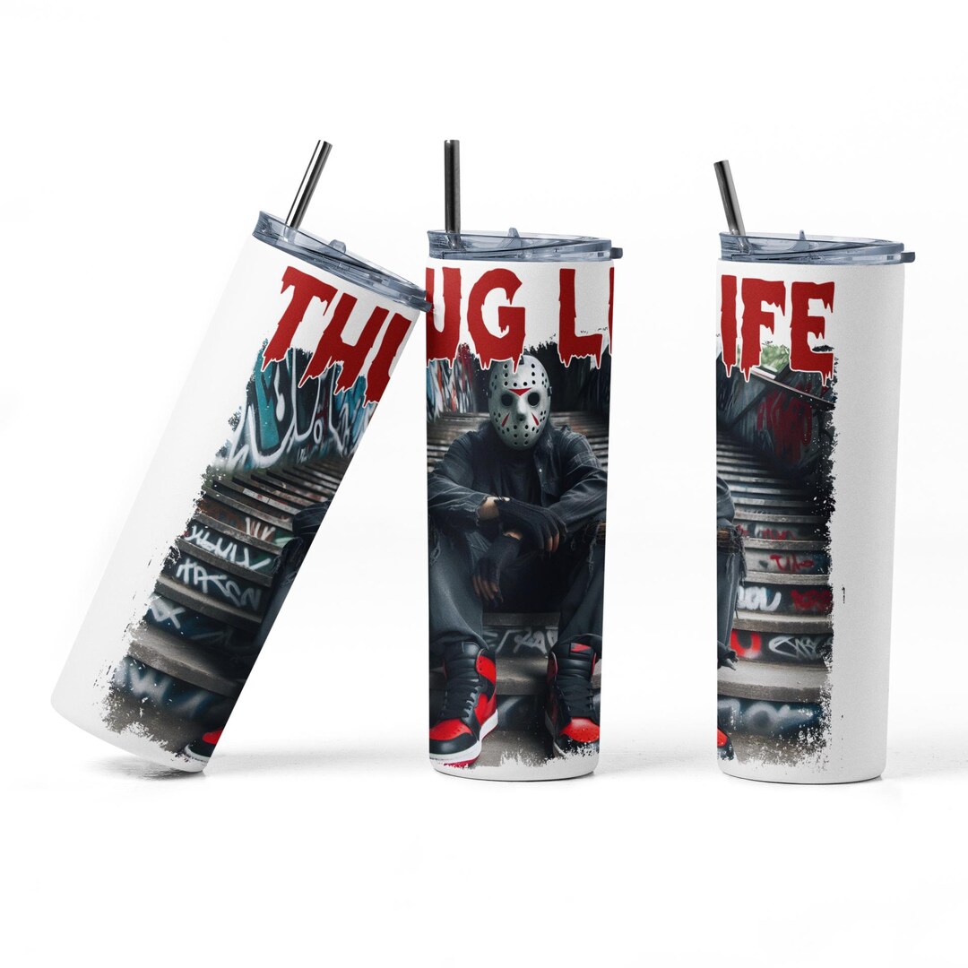 20 Oz Jason Thug Life Tumbler - Etsy