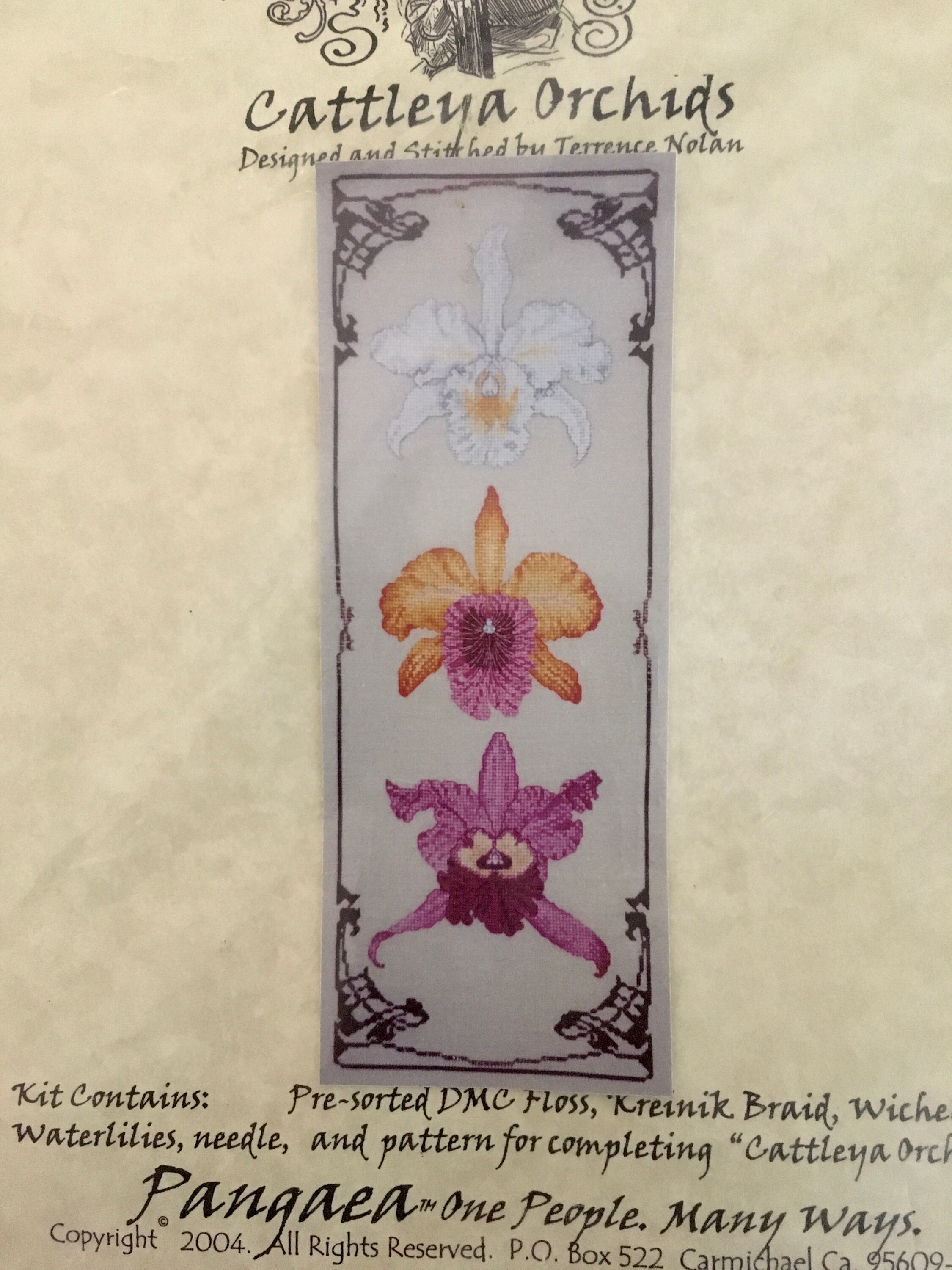 RARE FIND Cattleya Orchids Cross Stitch Kit Terrence Nolan Exotic ...
