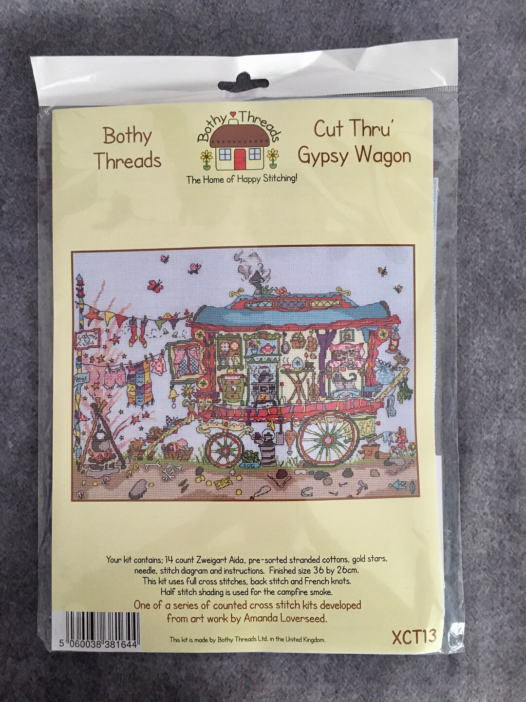 Bothy Threads cut Thru Gypsy Wagon Amanda Loverseed Cross Stitch Kit ...