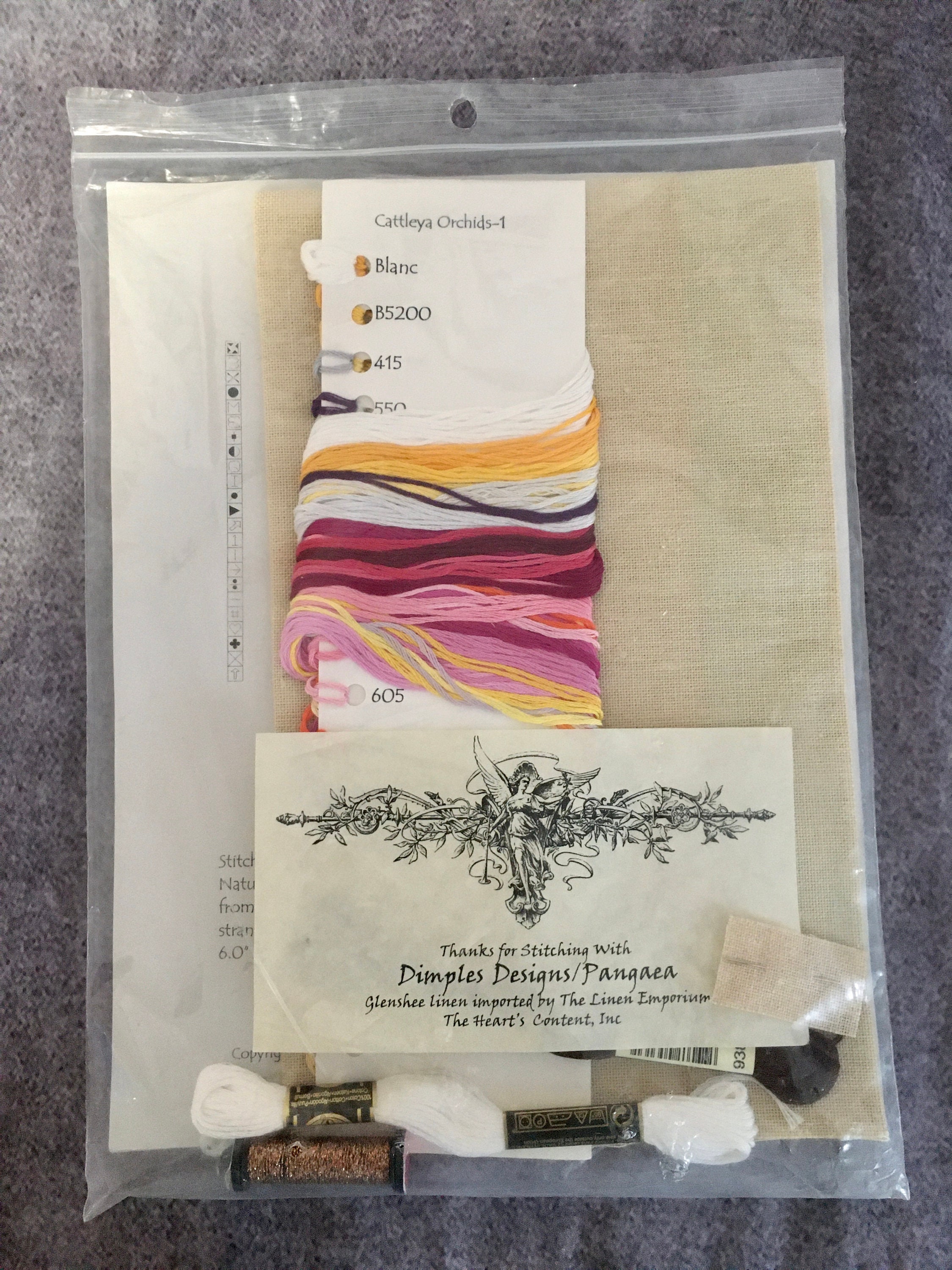 RARE FIND Cattleya Orchids Cross Stitch Kit Terrence Nolan Exotic ...