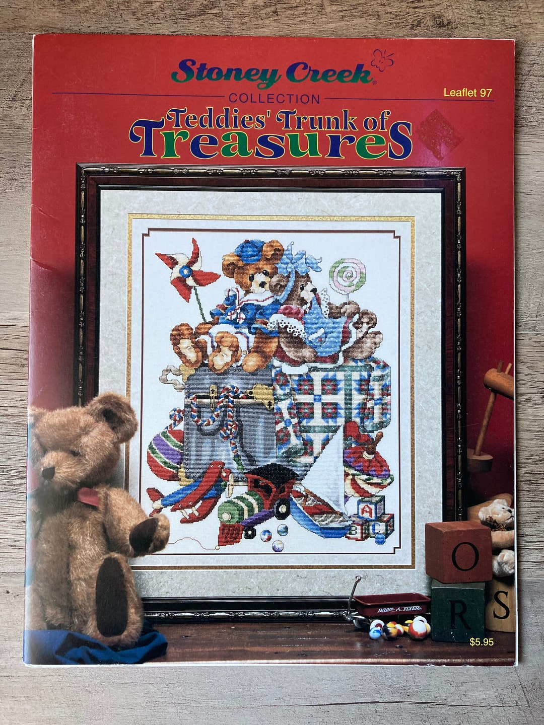 Vintage (1998) Stoney Creek TEDDIE'S TRUNK of TREASURES Cross Stitch ...