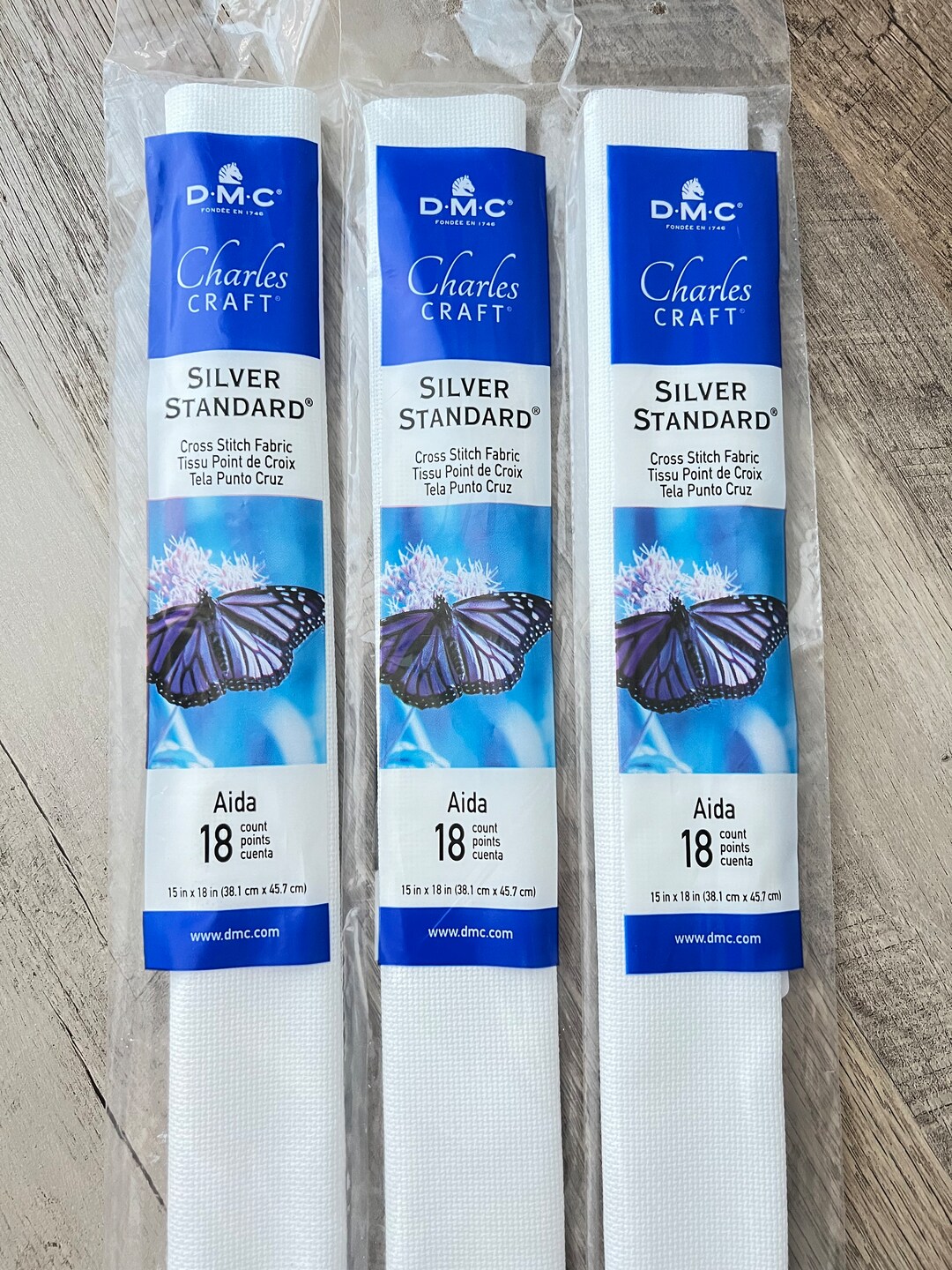 18 Count DMC Silver Standard Cross Stitch 100% Cotton Aida Cloth - Etsy