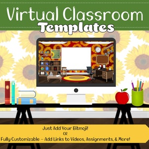Virtual Classroom Sunflower Theme | Distance Learning | Education ...