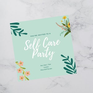Printable Self Care Party Templates - Etsy