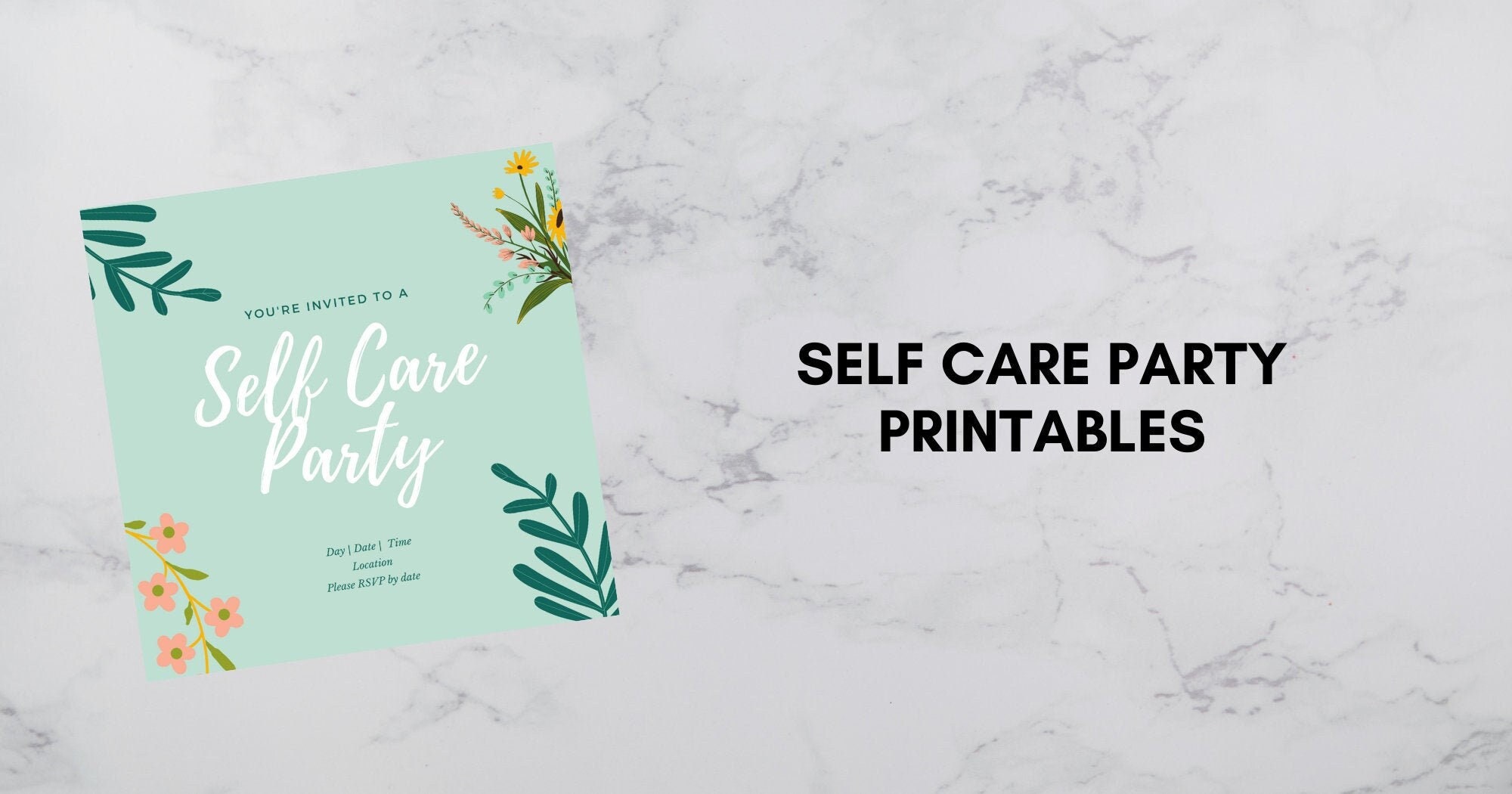 Printable Self Care Party Templates - Etsy