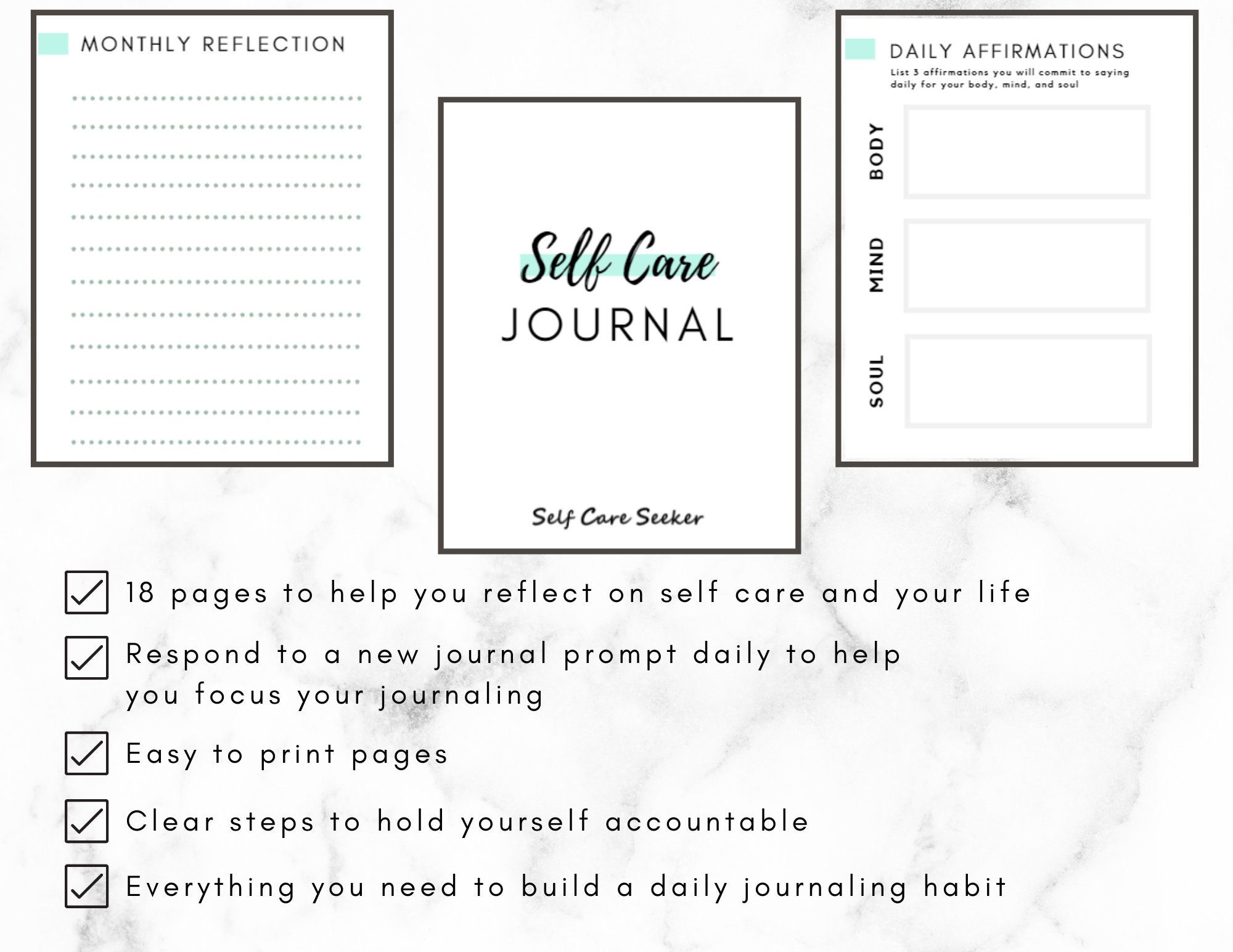 Self Care Journal | Self Care Journal PDF | Self Love Journal | Journal ...