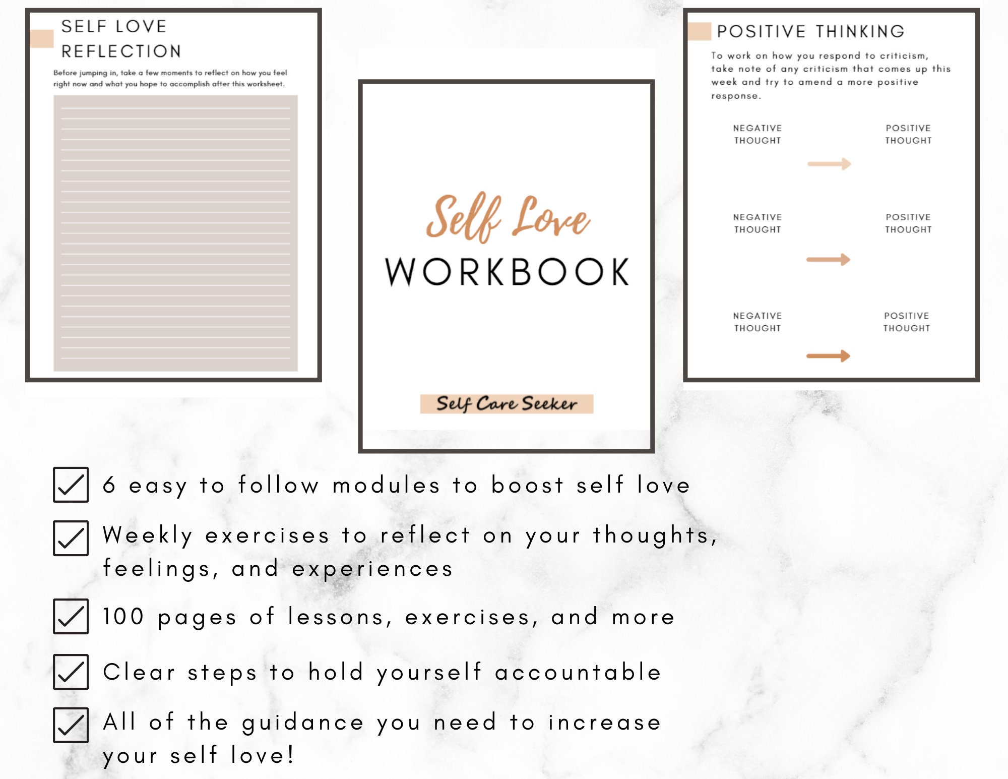 Self-love Workbook | Self Love Journal | Self Care | Self Help Journal ...
