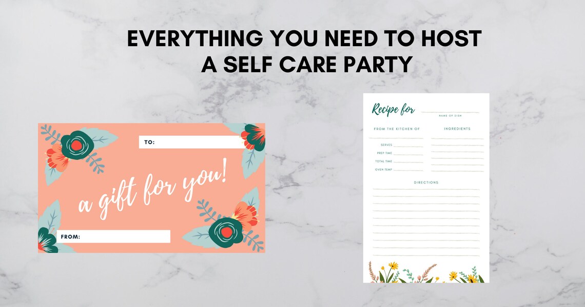 Printable Self Care Party Templates - Etsy