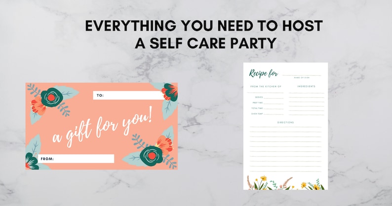 Printable Self Care Party Templates - Etsy