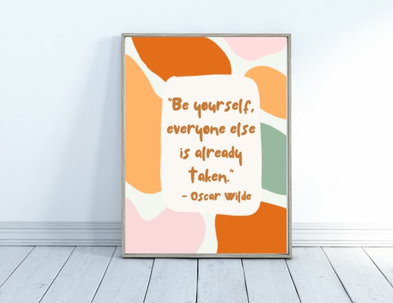 Oscar Wilde Quote Quotes Wall Art Inspirational Wall Art | Etsy