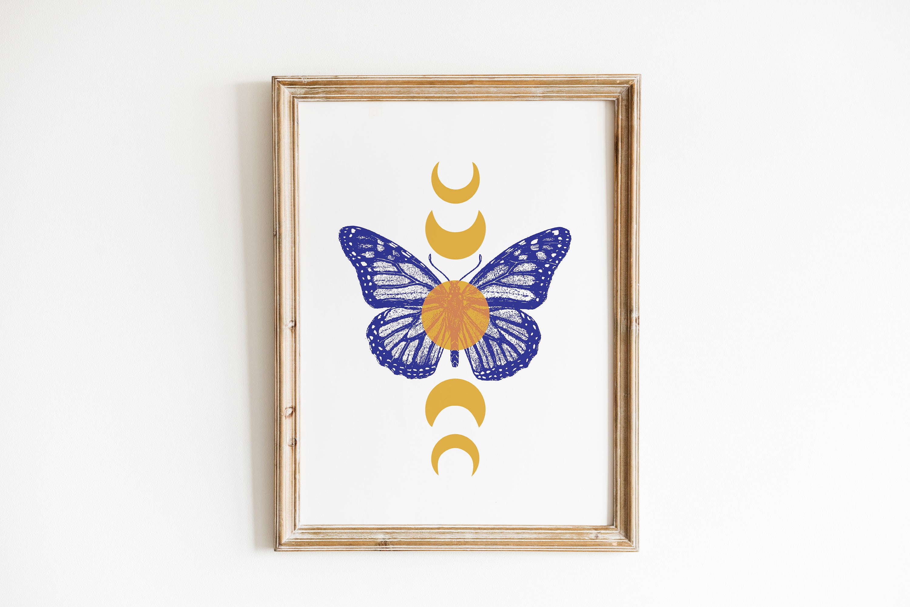Butterfly Moon Print - Etsy