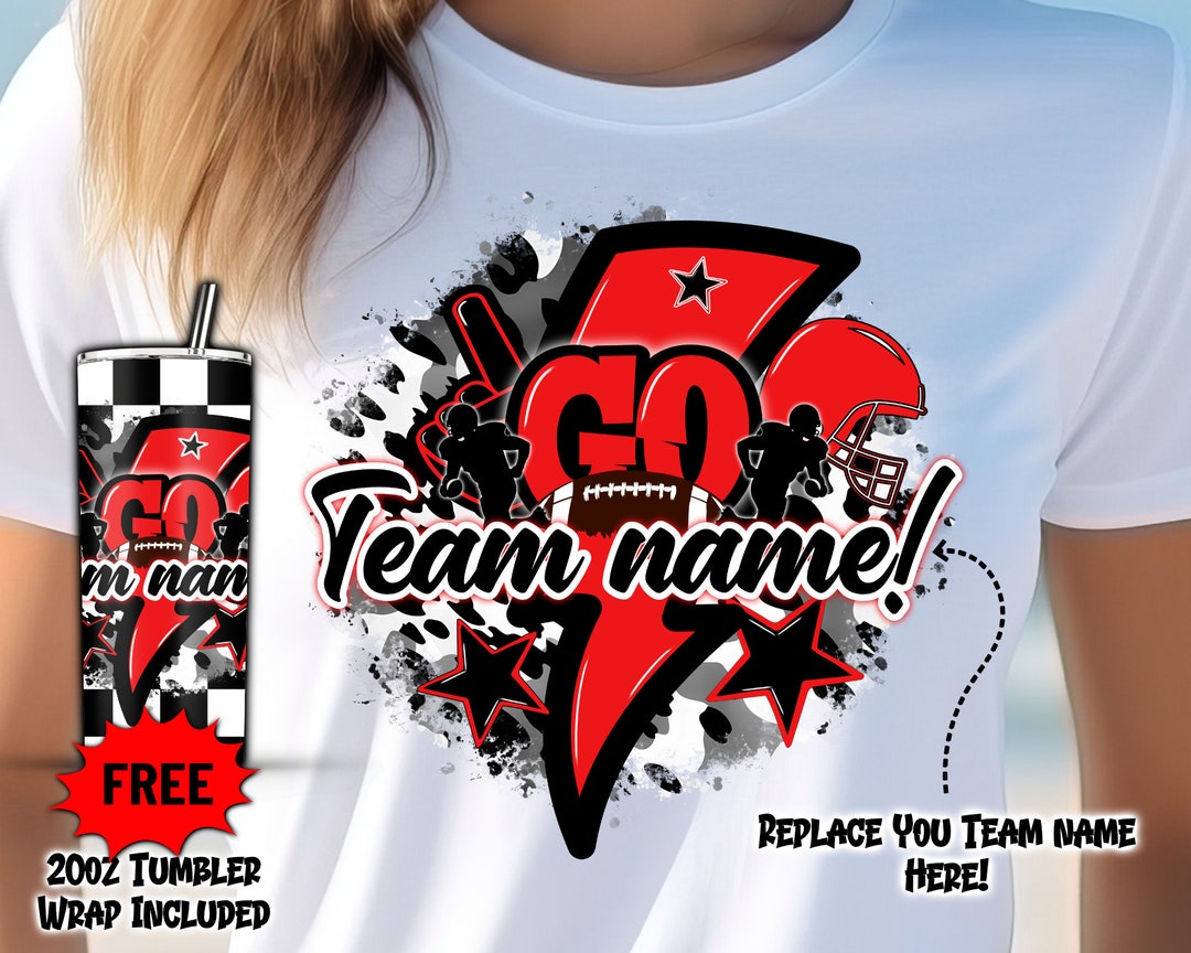 Go Football Black Red, Sport Icon Mascot School Sport Team Spirit Logo ...