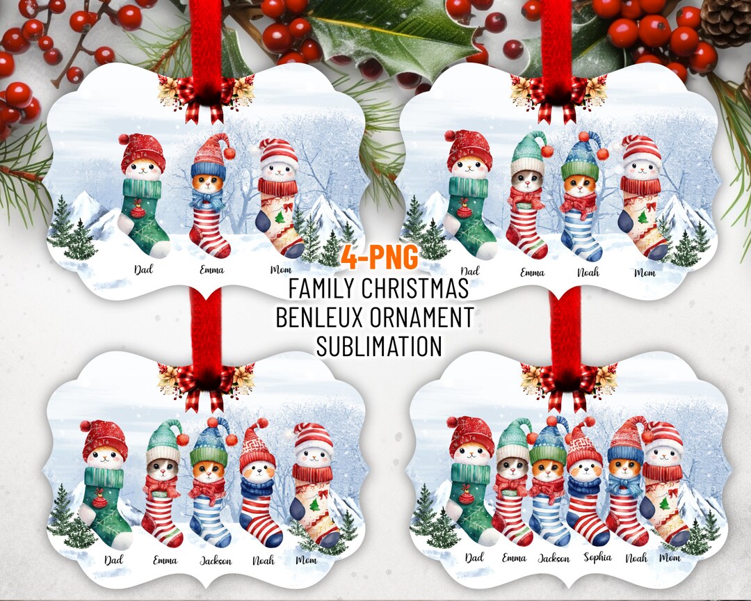 Family Stocking Ornament, Family Christmas Ornament With Names ...