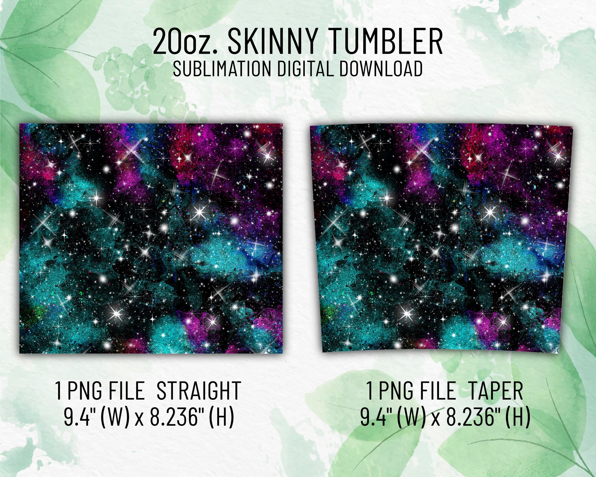 Galaxy Tumbler Space Tumbler 20oz Skinny Tumbler Straight / - Etsy