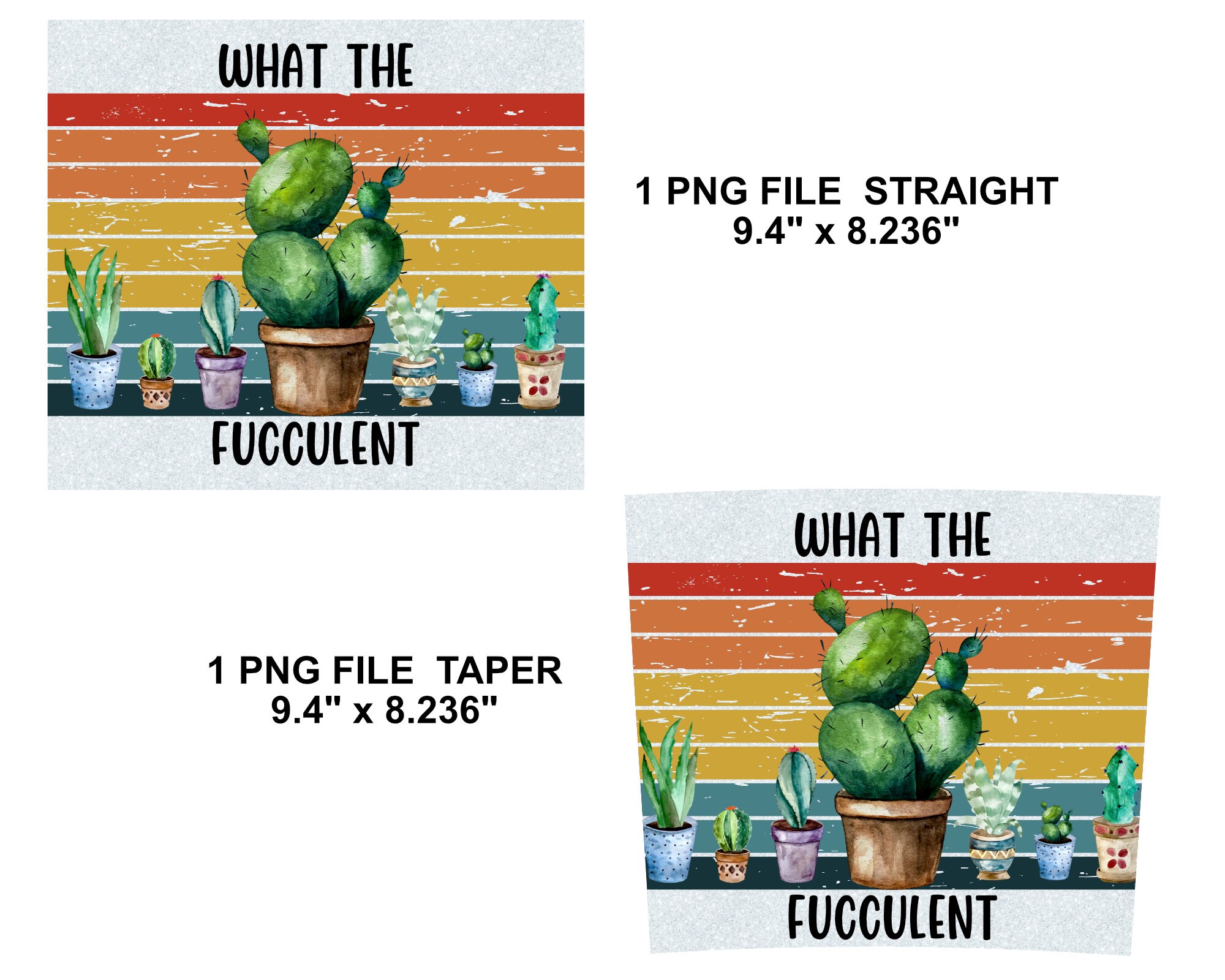 20 oz Skinny Tumbler What the Fucculent Succulent Cactus | Etsy