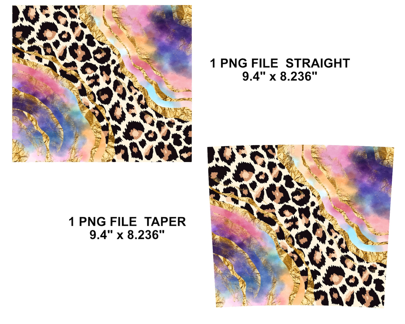 Leopard Alcohol Ink Gold 20oz Skinny Tumbler Sublimation Wrap - Etsy España