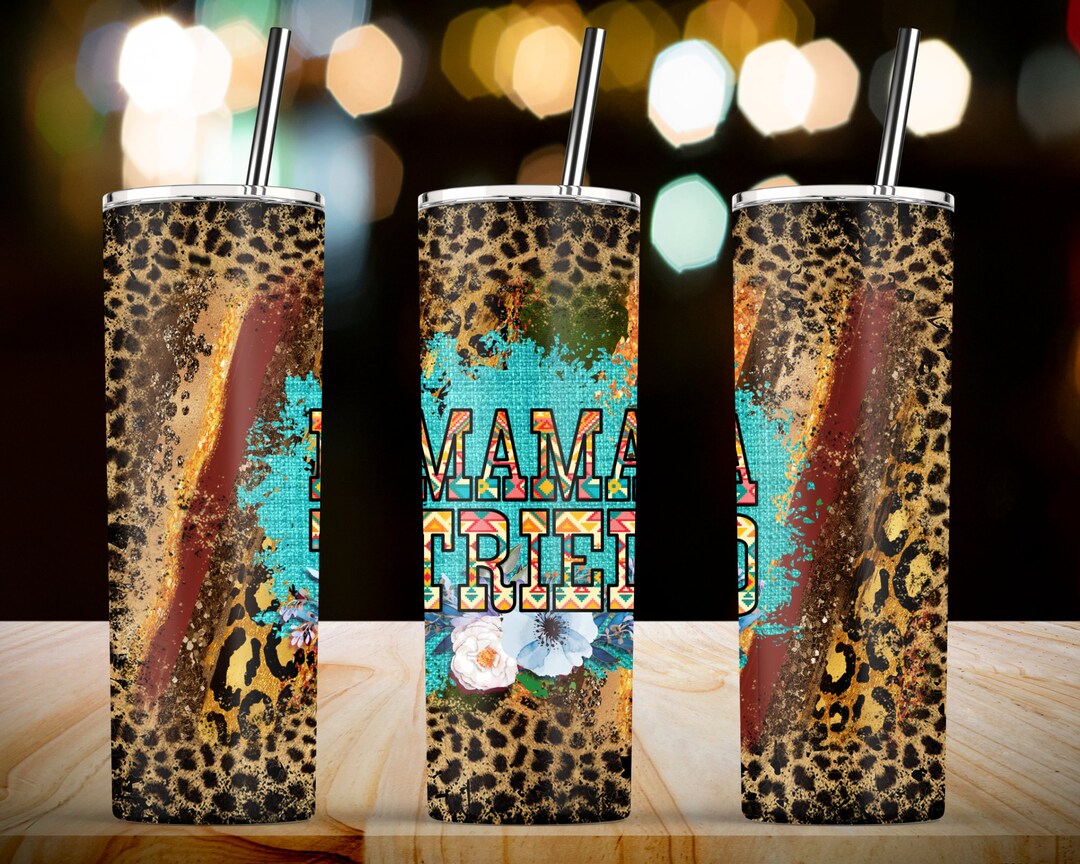 MAMA Tried Aztec Leopard Sublimation for 20oz Skinny Tumbler ...