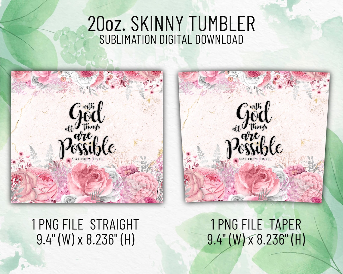 Bible Verse Tumbler Christian Tumbler Religious Tumbler God - Etsy