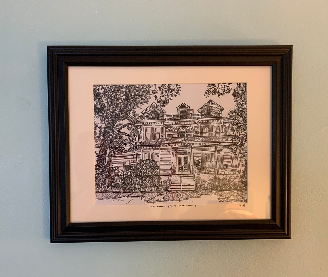 Print of Ammon Hennacy House of Hospitality Original Pen & Ink Drawing ...
