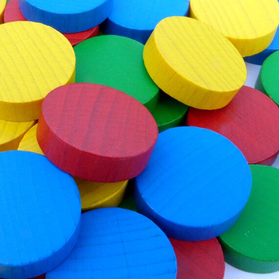 Checkers Counters in Wood Ideal for Board Games and Games - Etsy UK