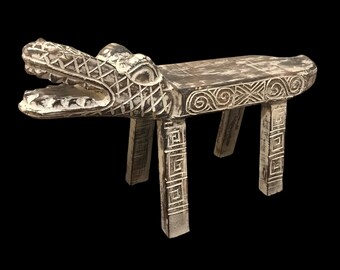 Wooden Alligator Bench - Etsy