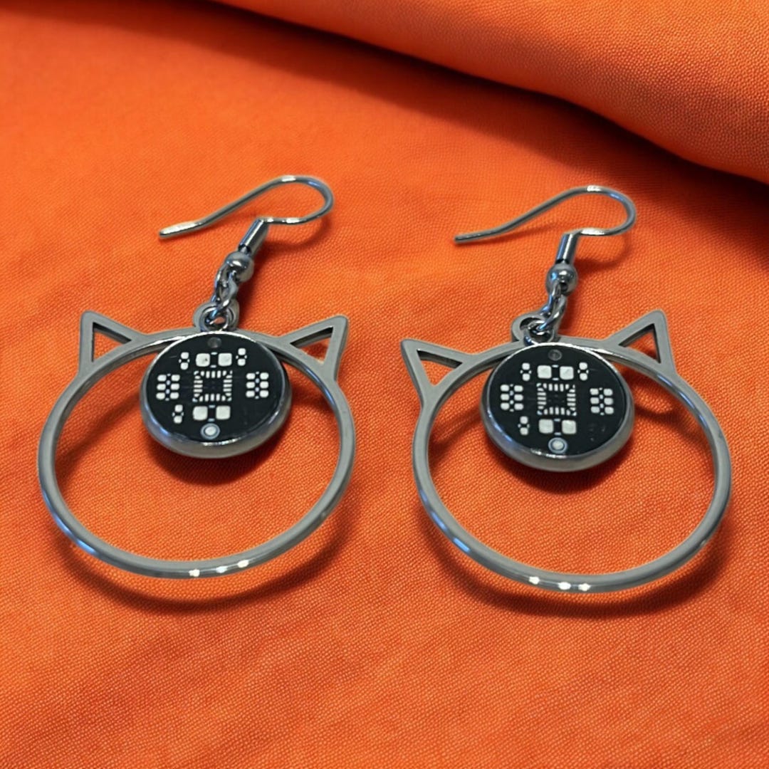 Nerdy Dangle Circuit Board Earrings - Geek Chic PCB Jewelry | Cyberpunk ...