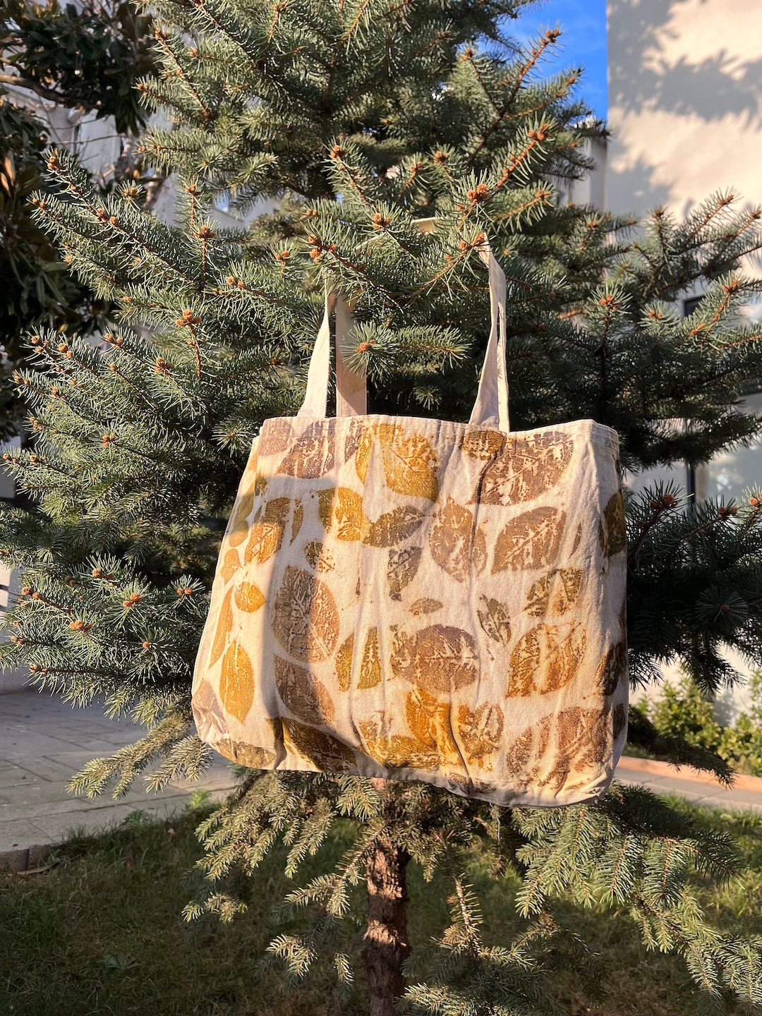 Ecoprint Bag / Botanical Dyed Totes / Natural Dyed / Plant Dyed ...