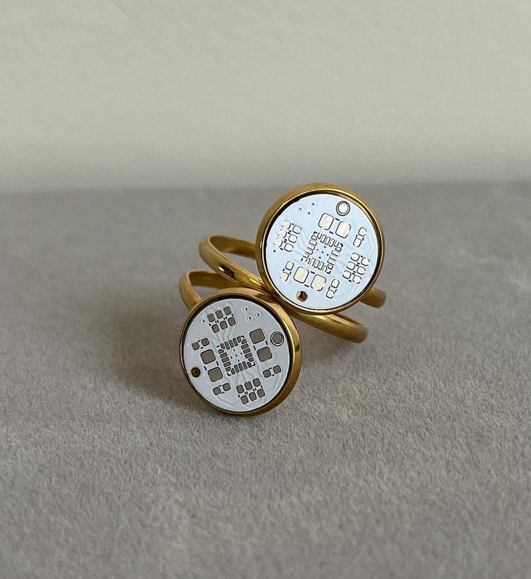 Modern Circuit Ring - Geeky PCB Jewelry | Cyberpunk Circuit Ring Gift ...