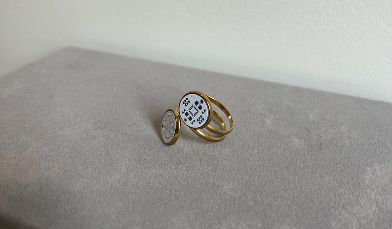 Modern Circuit Ring - Geeky PCB Jewelry | Cyberpunk Circuit Ring Gift ...