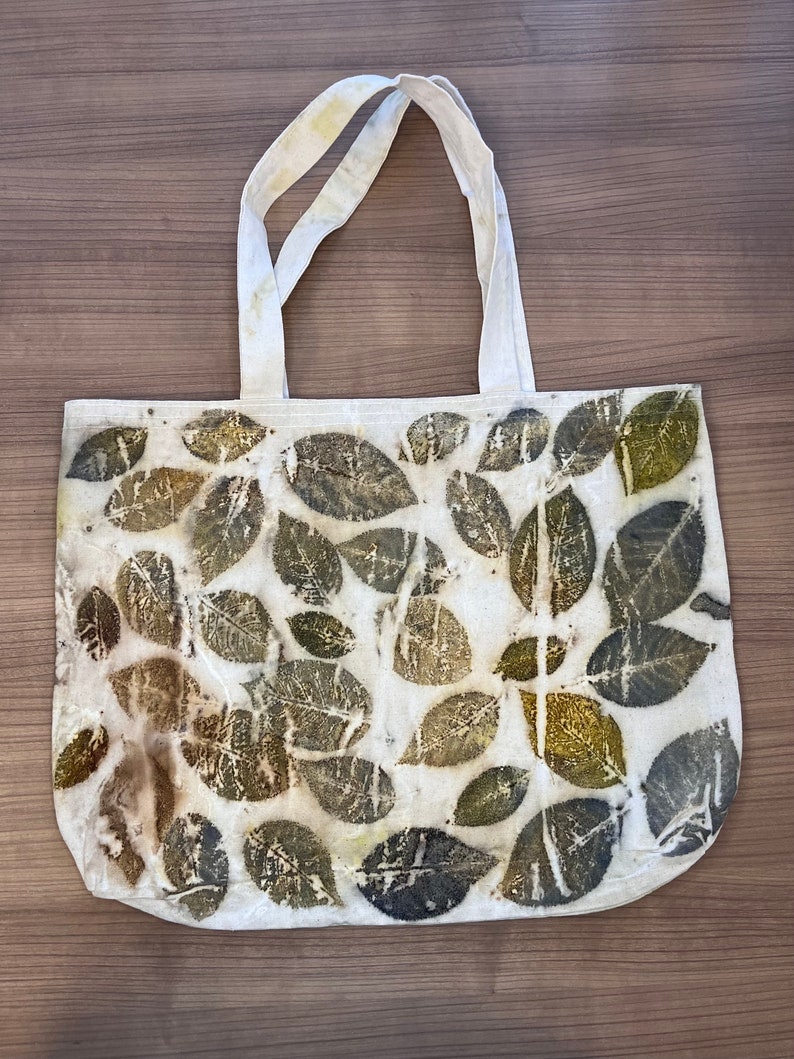 Ecoprint Bag / Botanical Dyed Totes / Natural Dyed / Plant Dyed ...