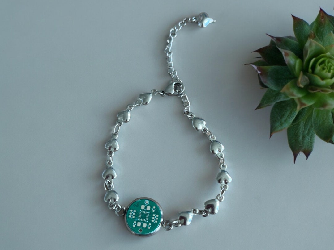 Techie Charm Bracelet - Modern Circuit PCB Jewelry | Cyberpunk Charm ...