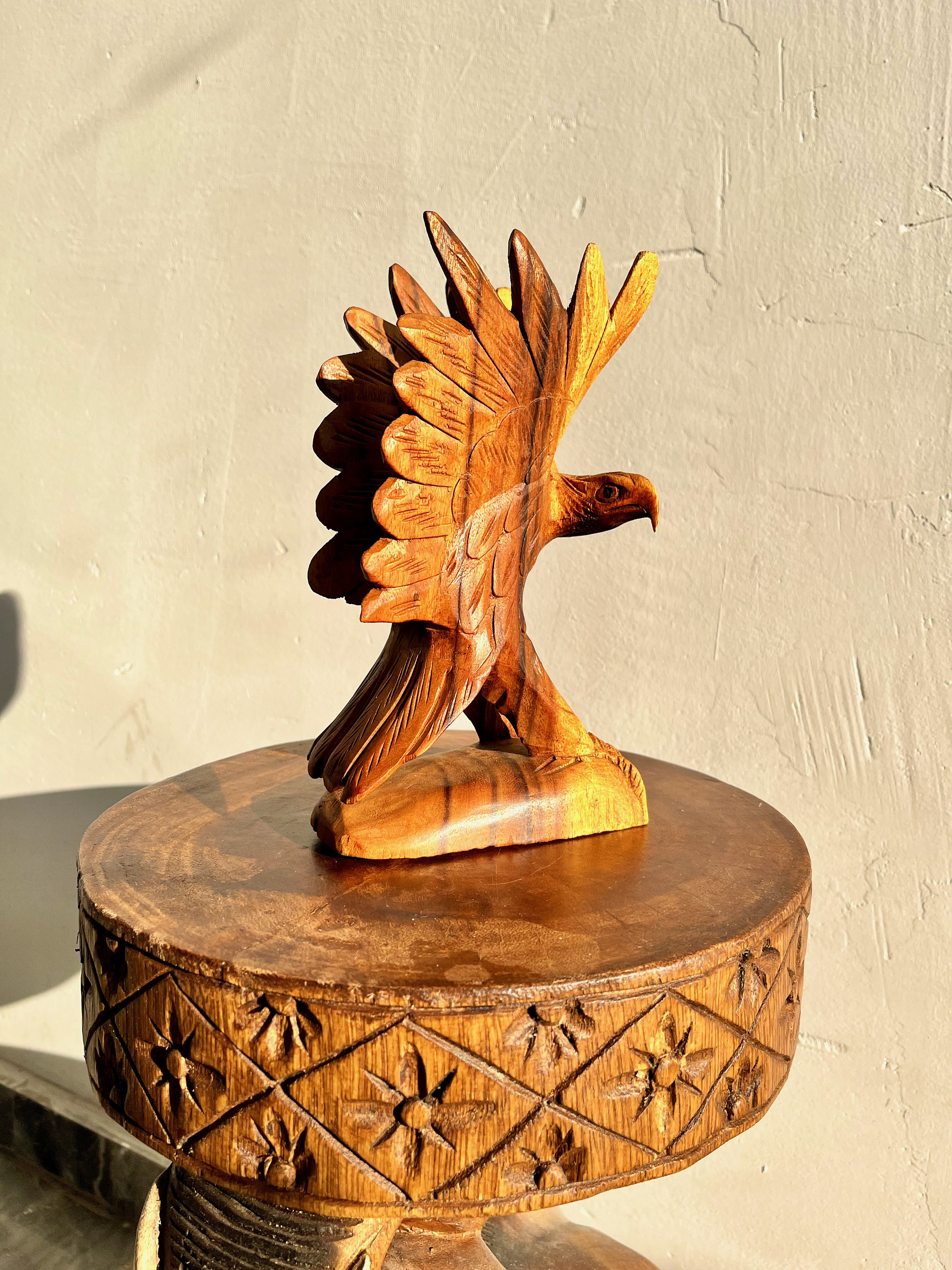 Wood Eagle, Sculpture Eagle, Carved Wood Eagle, Gift of Military ...