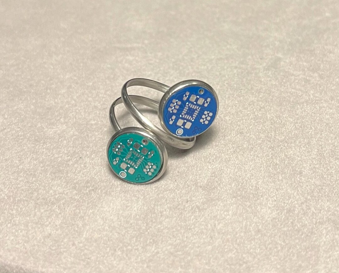 Modern Circuit Ring - Geeky PCB Jewelry | Cyberpunk Circuit Ring Gift ...
