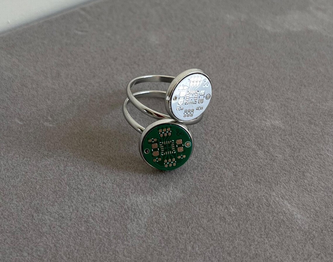 Modern Circuit Ring Geeky PCB Jewelry Cyberpunk Circuit Ring Gift for ...
