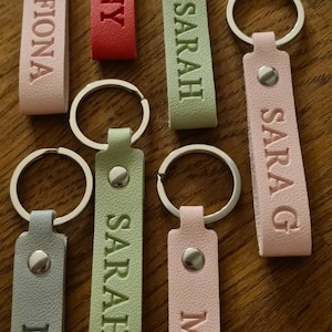 PERSONALISED LEATHER Keyring....free Delivery - Etsy UK